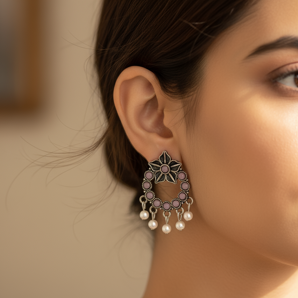 Set of 12 Random Earrings with Folding Jhumka Box – Handmade Joy